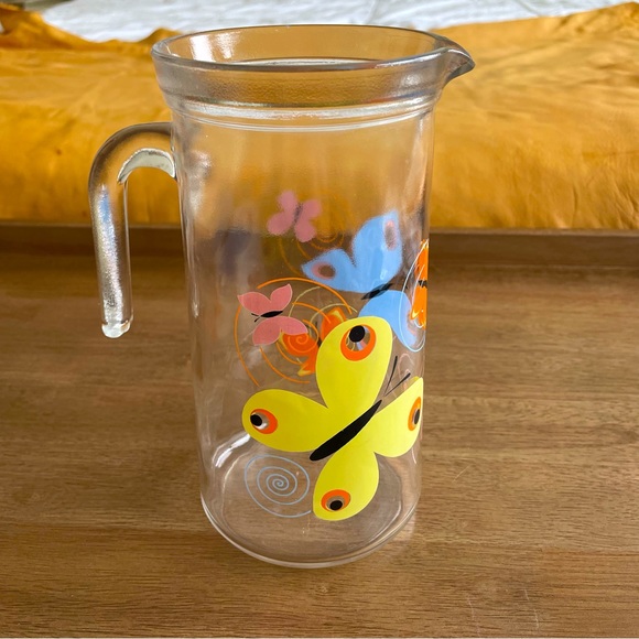 Kitchen | Mcm Butterfly Glass Pitcher | Poshmark